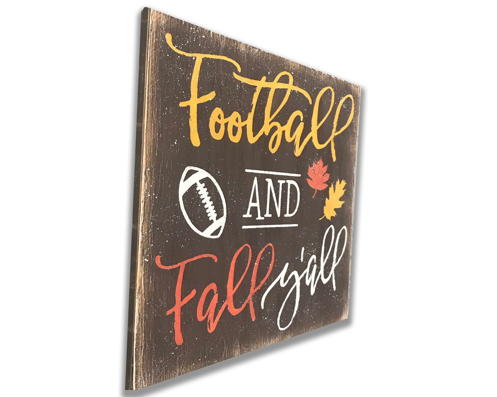 Football and Fall Y'all - Autumn - Fall - Wood Sign - Football Decor - Etsy