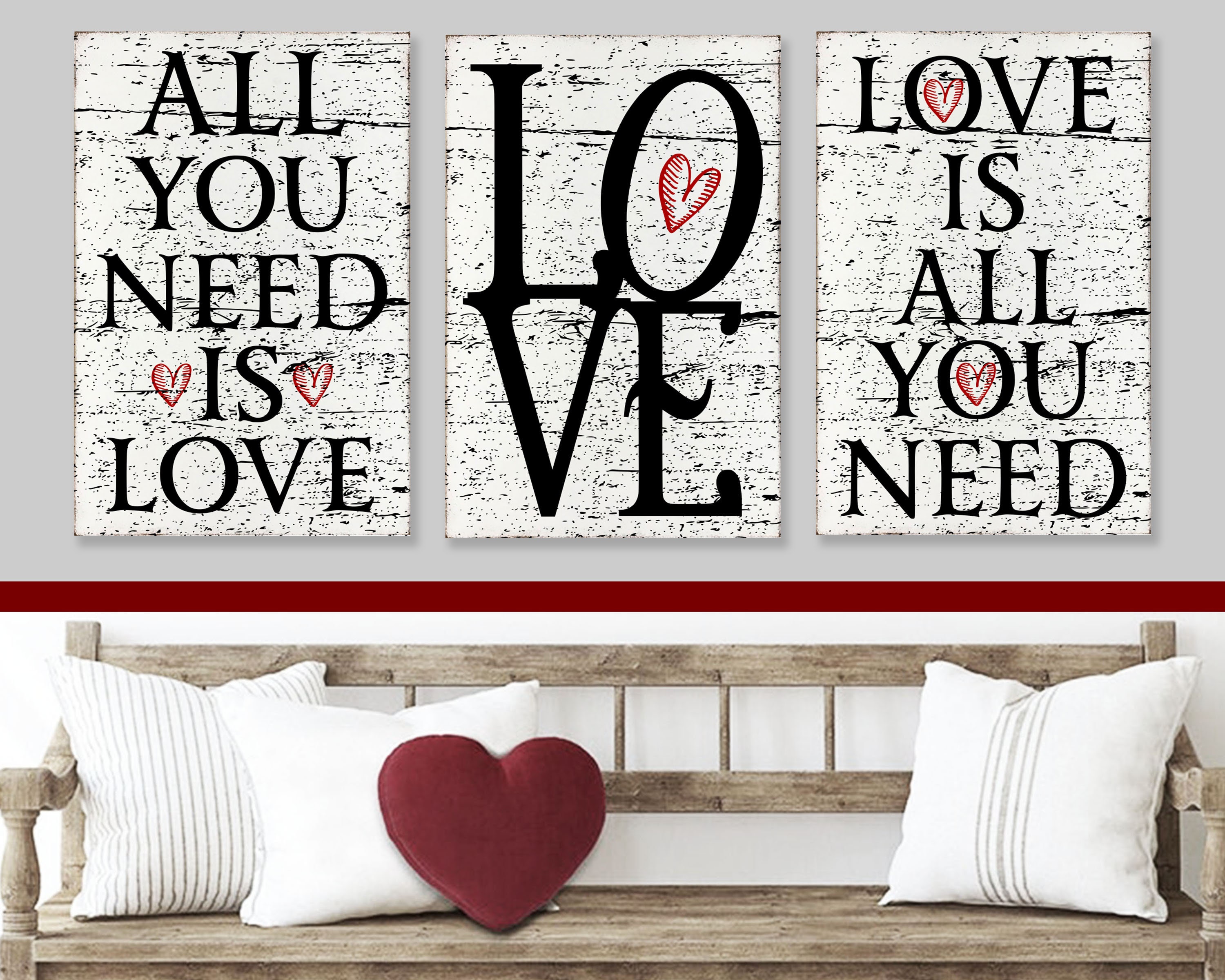 Valentines Day Decor | All You Need is Love | Love is All You Need ...