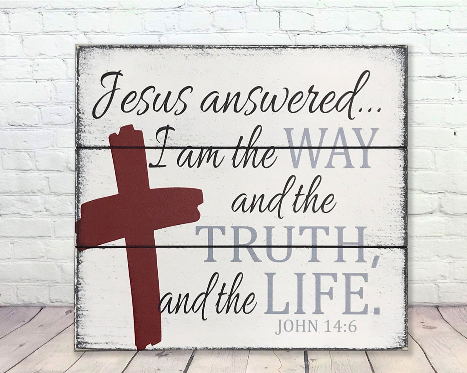 Christian Sign Wood Pallet Sign Christian Wall Decor | Etsy