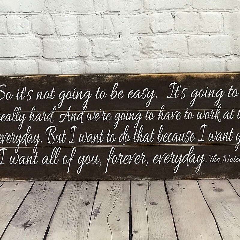 The Notebook Quote - Etsy