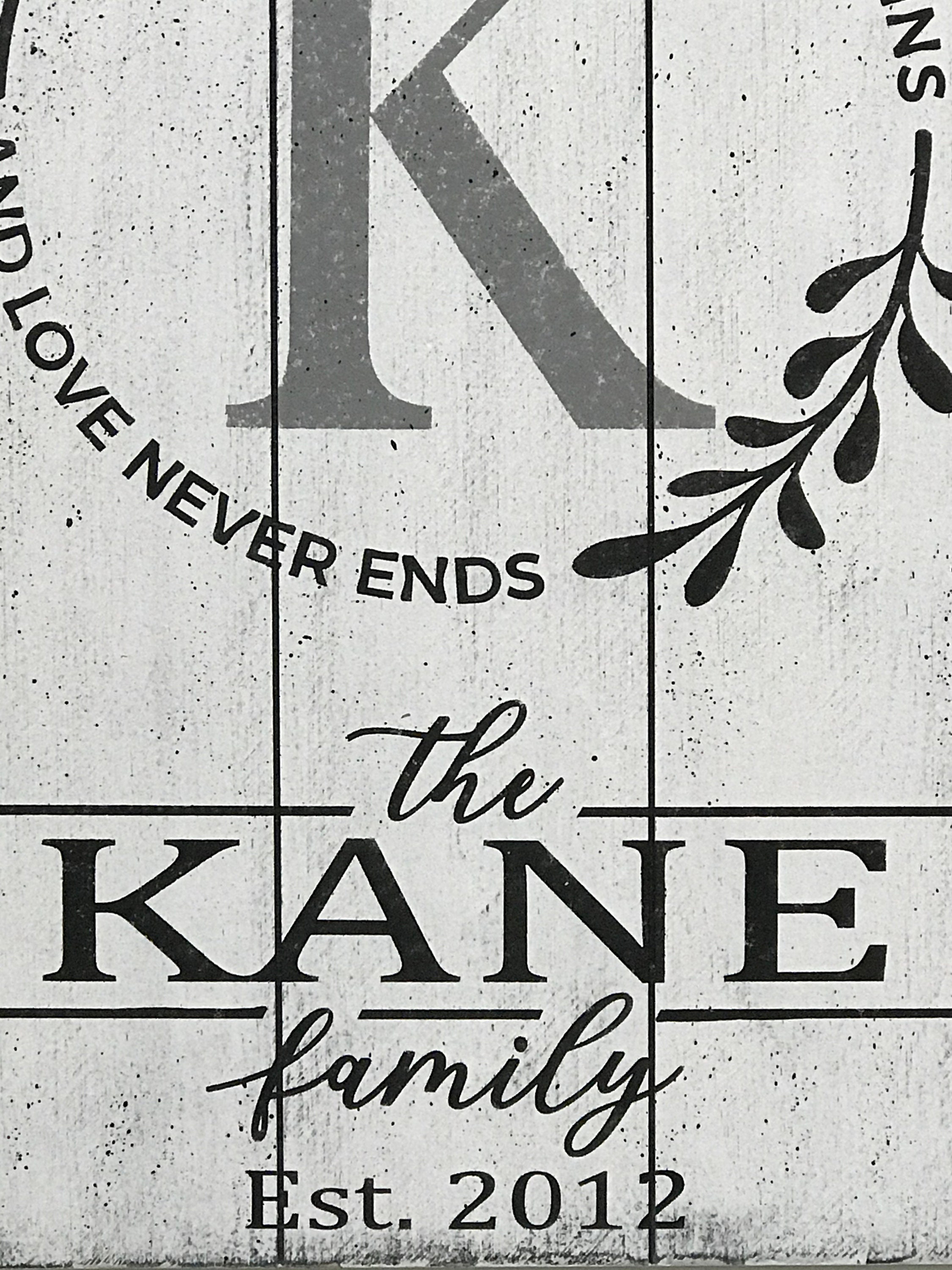 Initial Sign Family Name Sign Where Life Begins Wood | Etsy