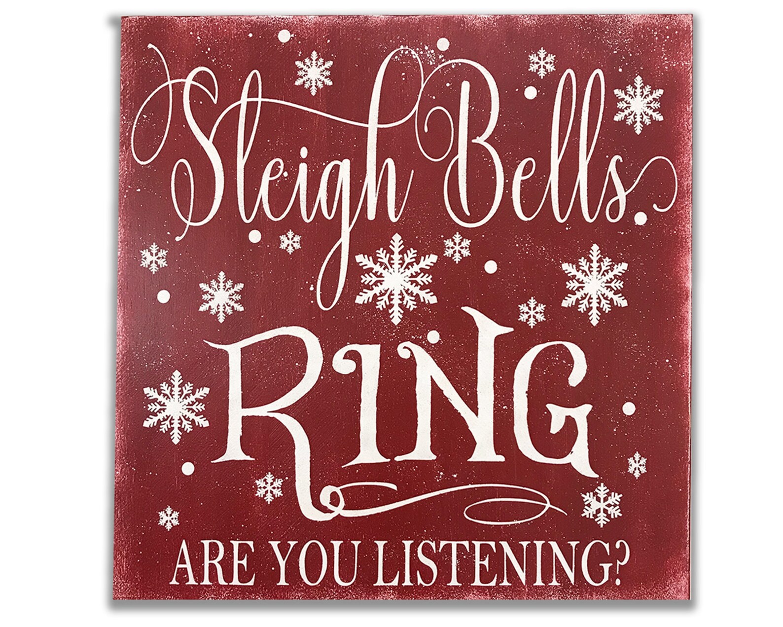 Sleigh Bells Ring Are You Listening Wood Sign Christmas Wall Etsy
