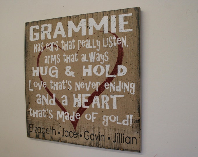 Grammie Grandma Mimi Nana Sign Personalized Sign Custom Sign - Etsy