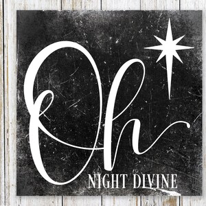 Christmas Decor | O Night Divine | Christmas Mantel Decor | Farmhouse ...