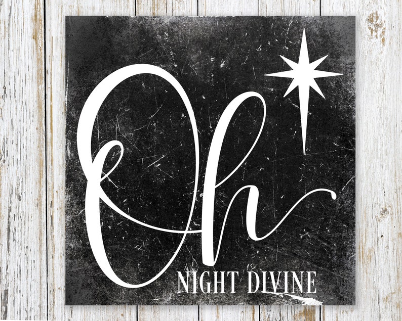 Christmas Decor | O Night Divine | Christmas Mantel Decor | Farmhouse ...