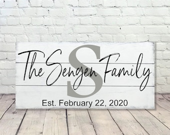 Personalized Family Name Sign Wedding Gift Bridal Shower | Etsy