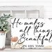 He Makes All Things Beautiful in His Time, Christian Wall Decor ...
