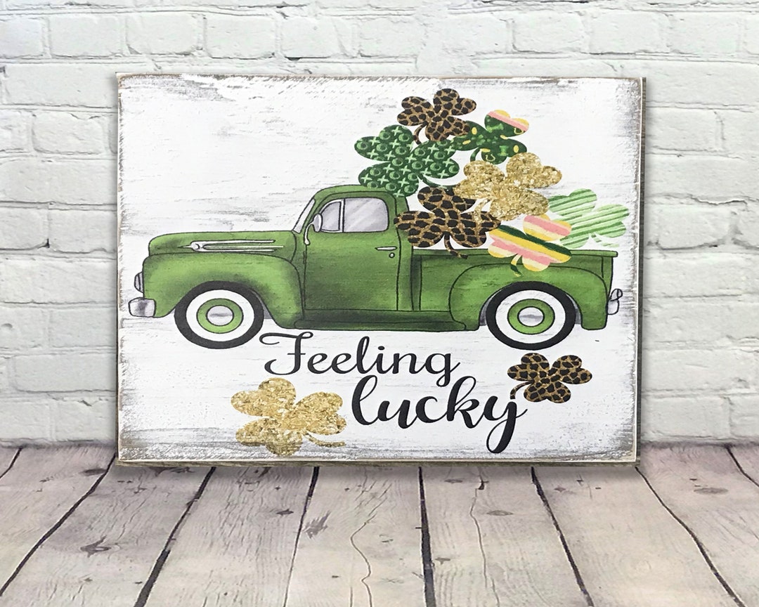 St. Patricks Day Decor | Feeling Lucky | Vintage Truck | Spring ...