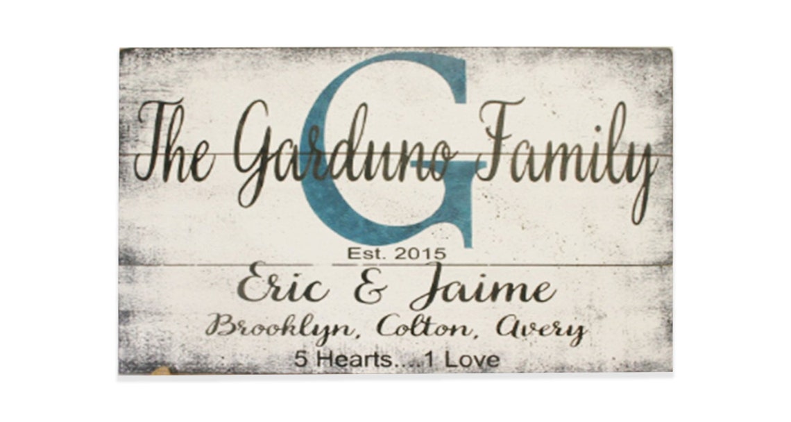 Personalized Family Name Sign Wedding Gift Bridal Shower | Etsy