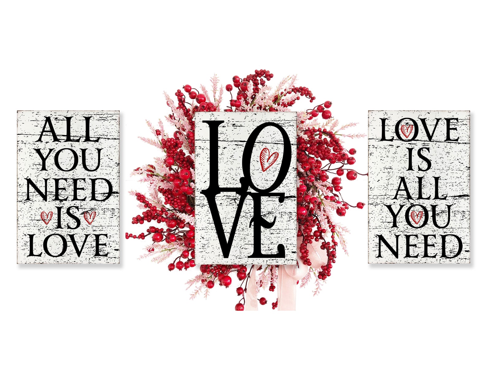Valentines Day Decor All You Need is Love Love is All You - Etsy