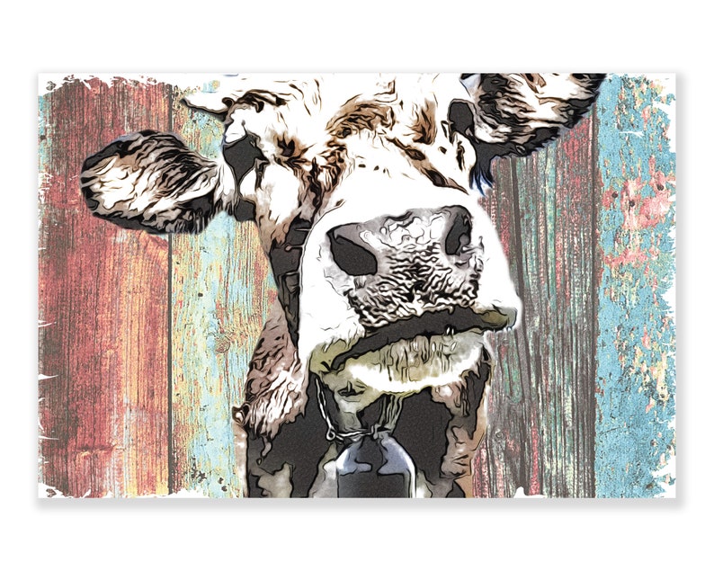 Cow Wall Art Cow Print Cow Wallhanging Farmhouse Decor - Etsy
