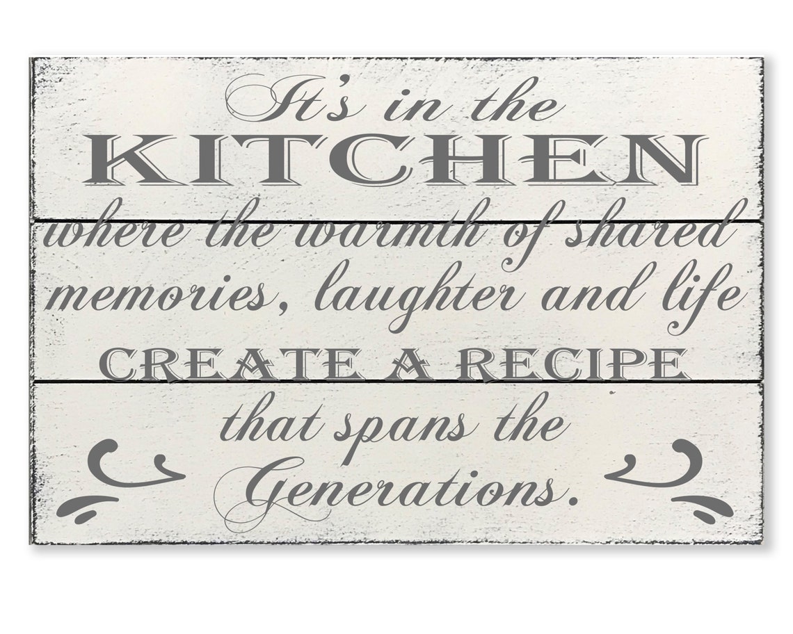 Wood Kitchen Sign Kitchen Wall Decor Distressed Wood Sign - Etsy