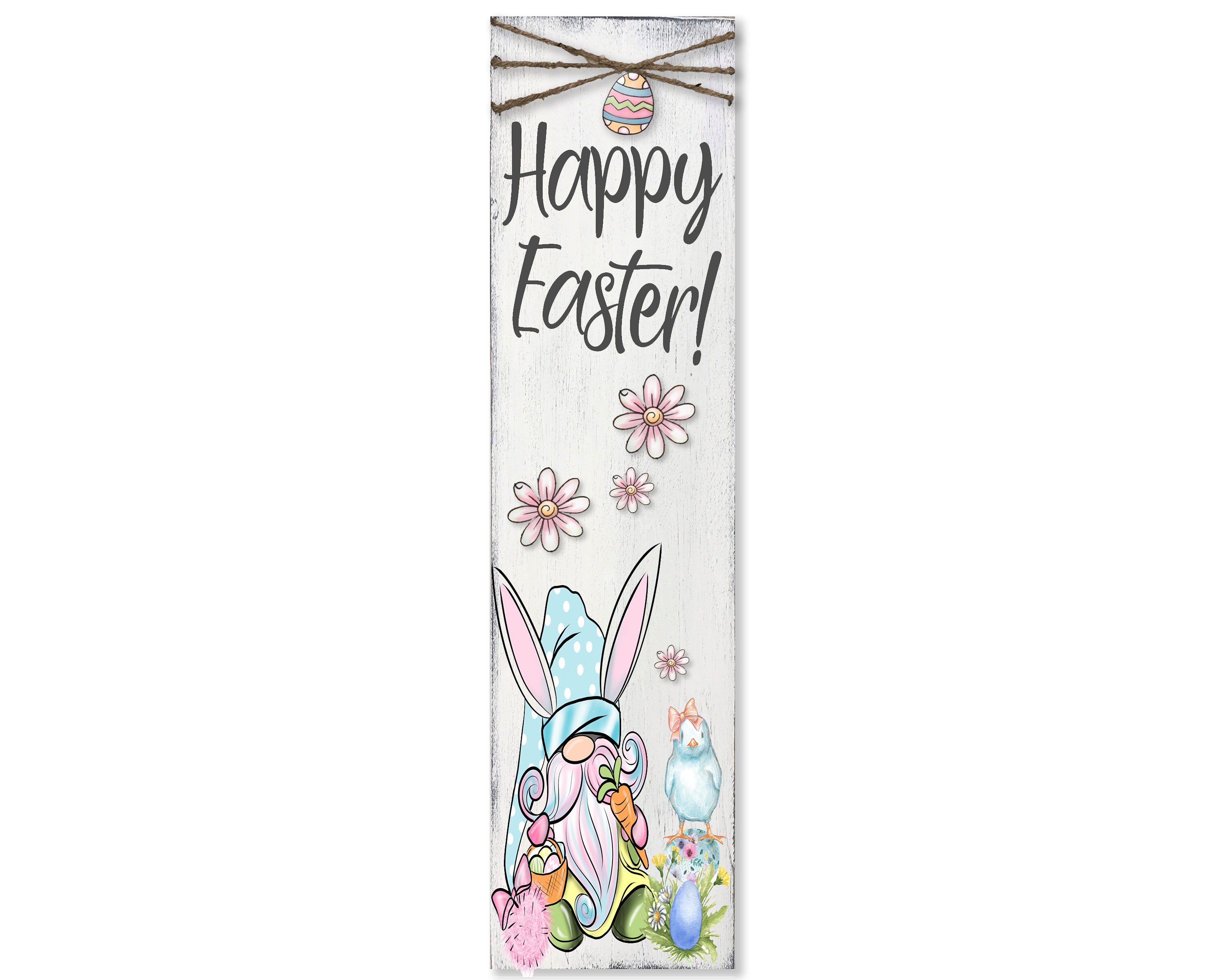 Easter Decor Happy Easter Porch Sign Easter Gnome - Etsy