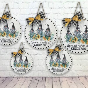 Spring Doorhanger | Summer Doorhanger | Gnome Doorhanger | Spread Seeds ...