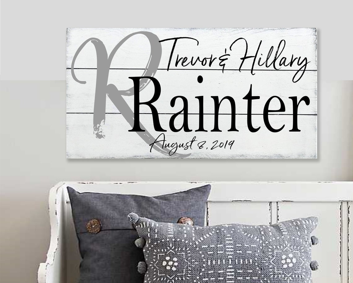 Personalized Sign Custom Name Sign Initial Sign | Etsy