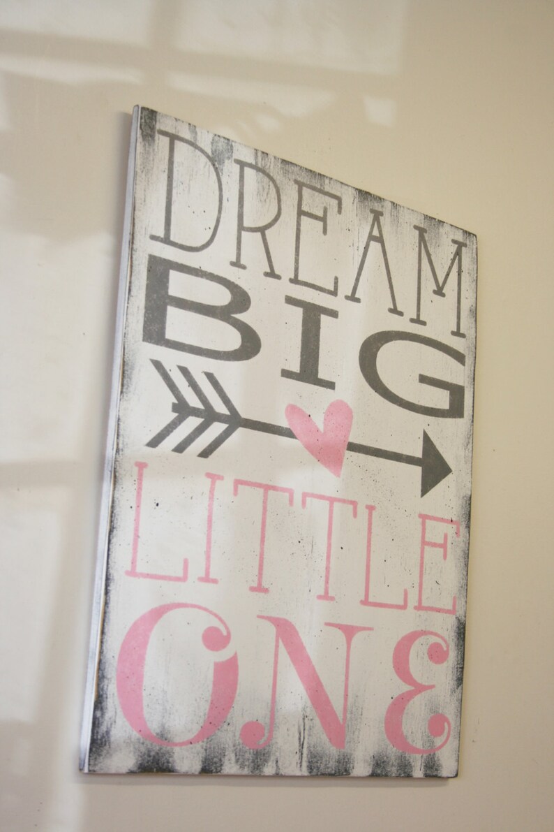 Dream Big Little One Wood Sign Girls Nursery Sign Boys Nursery - Etsy