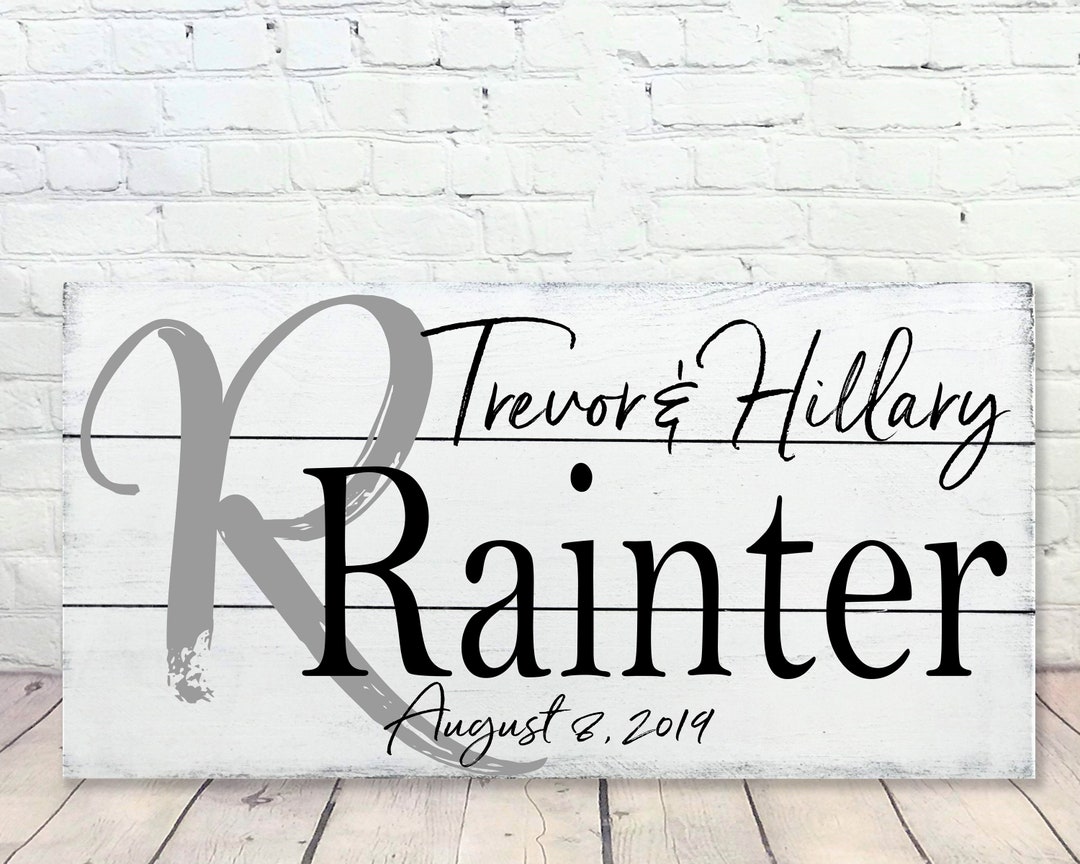 Personalized Sign | Custom Name Sign | Initial Sign | Farmhouse Decor ...
