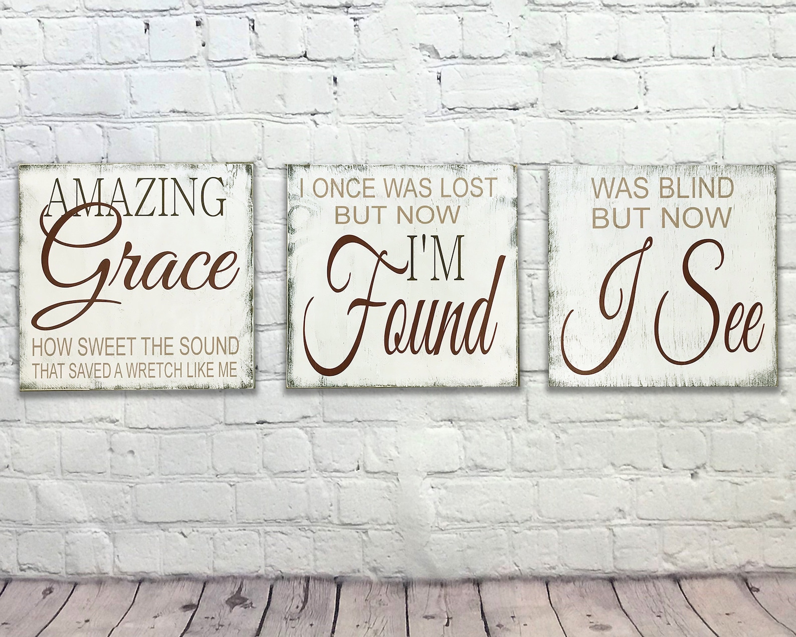 Rustic Christian Decor - Amazing Grace Sign - Wood Wallhanging ...