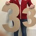 Large Wood Number Photo Shoot Prop Kids Birthday Wood Wall Hanging - Etsy