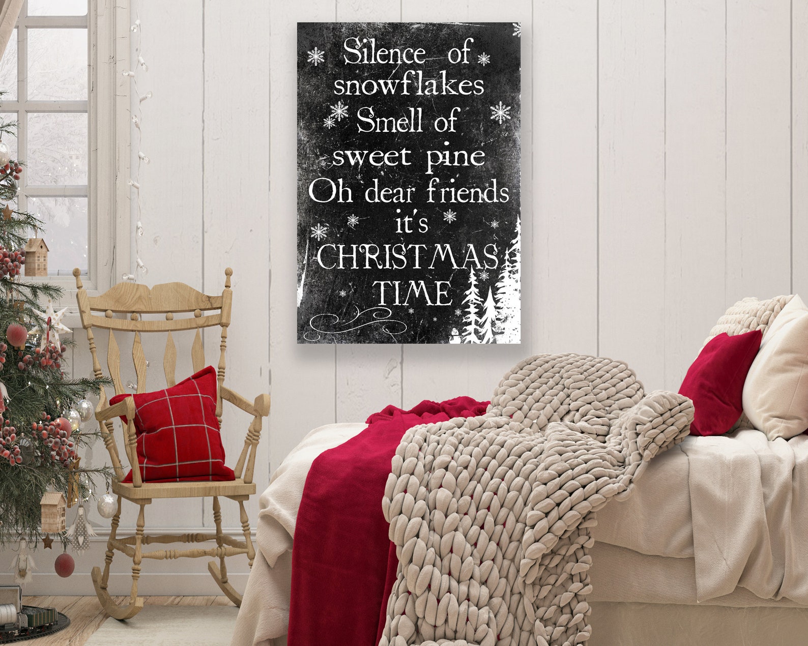 Silence of Snowflakes, Christmas Sign, Christmas Decor, Christmas ...