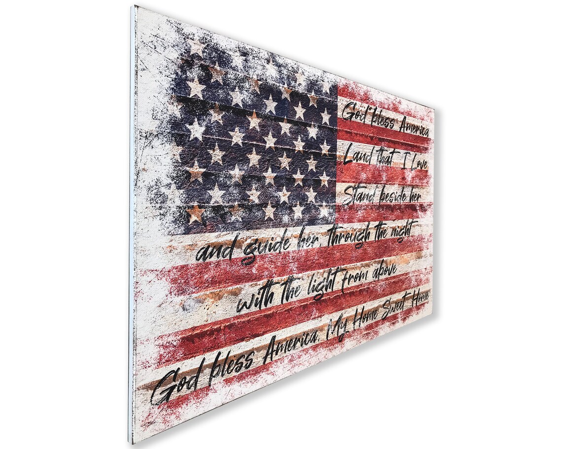 God Bless America Patriotic Decor 4th of July Decor - Etsy