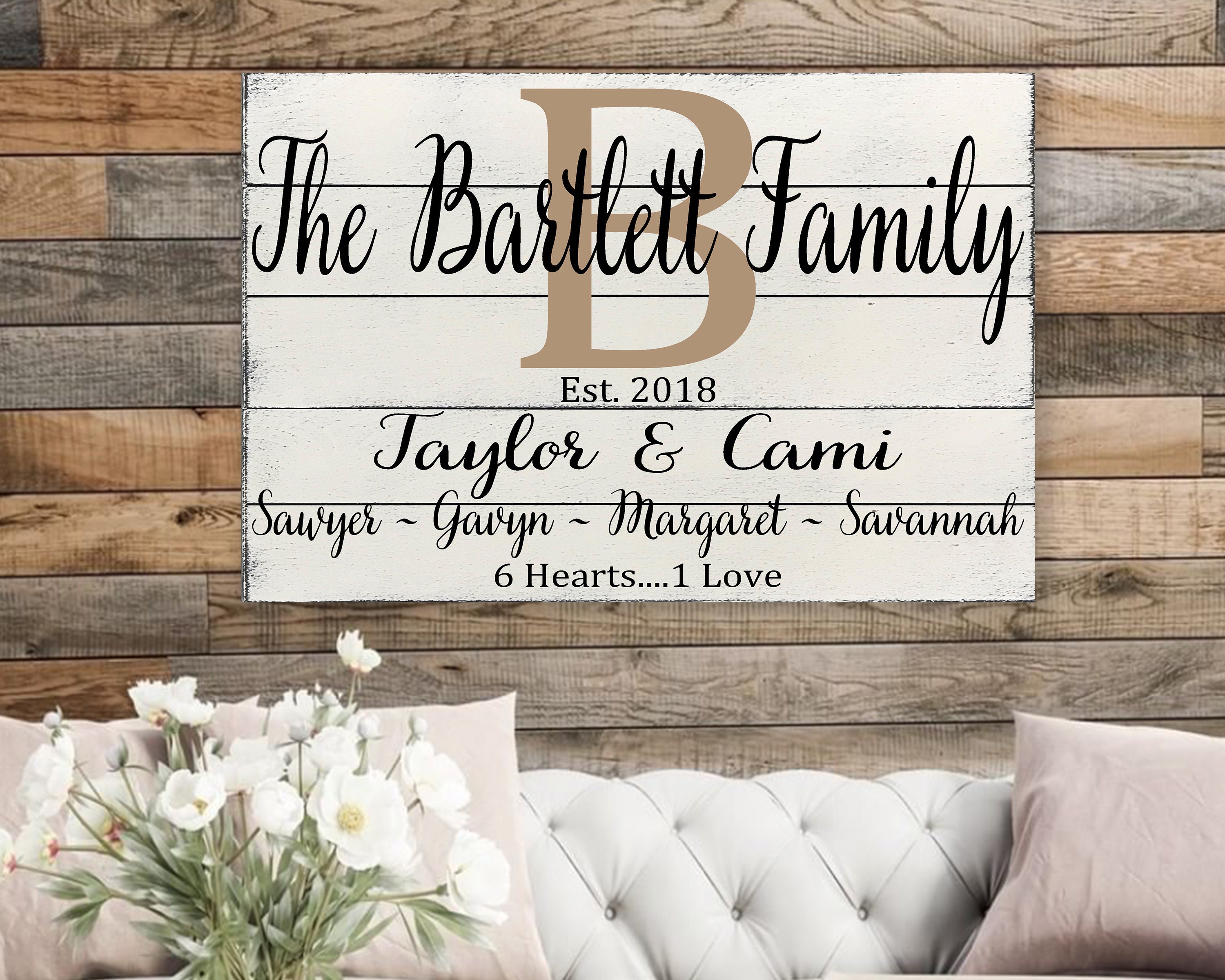 Personalized Family Name Sign Wedding Gift Bridal Shower | Etsy