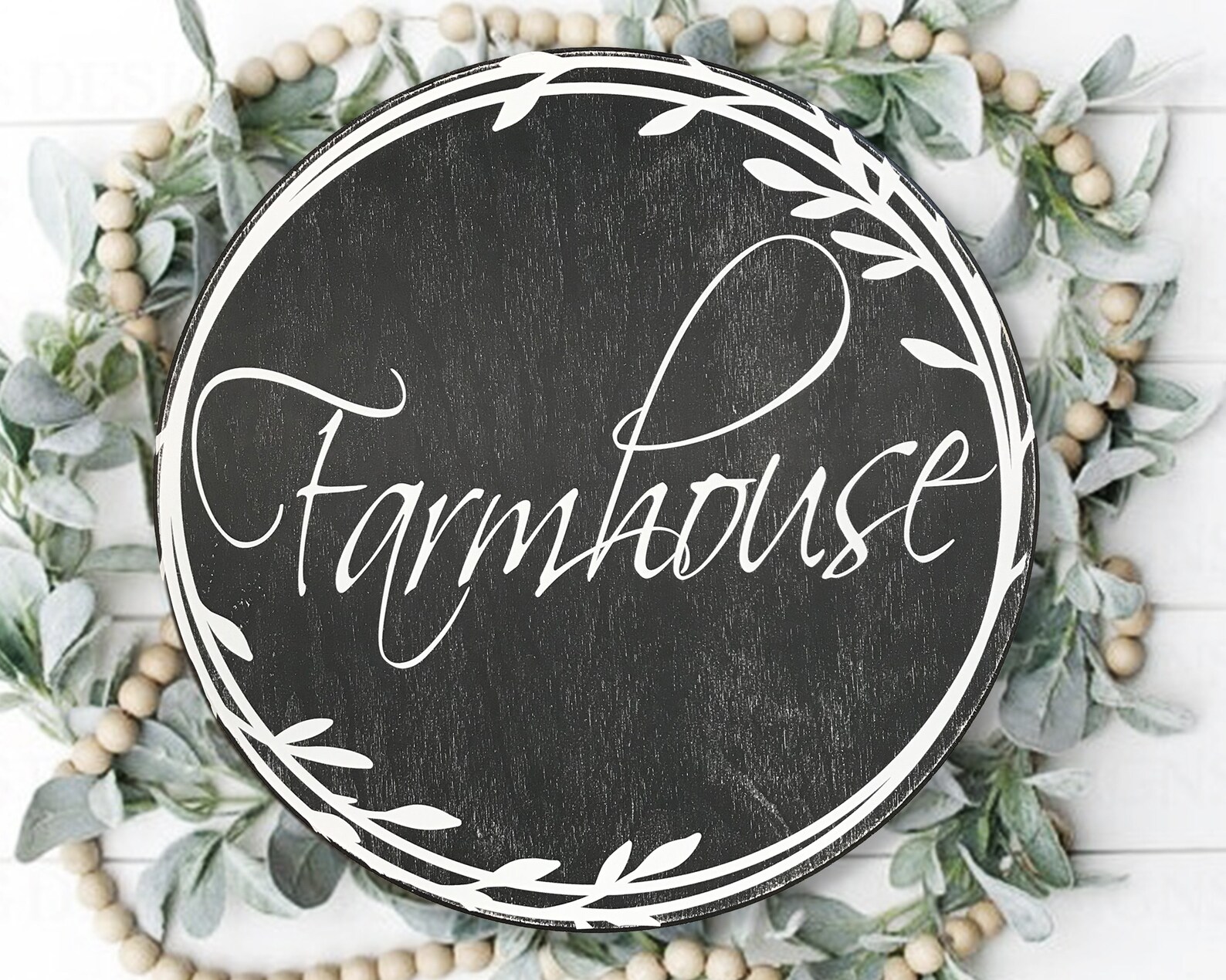 Farmhouse Sign | Round Sign | Distressed Wood Sign | Farmhouse Decor ...