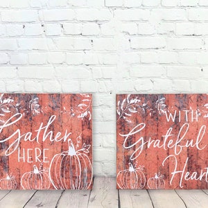 Fall Decor | Autumn Decor | Gather Here With Grateful Hearts ...