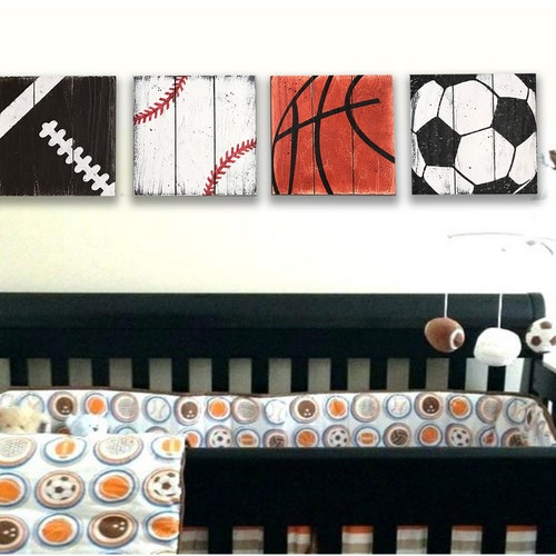Sports Decor Wood Sports Sign Sports Themed Nursery - Etsy