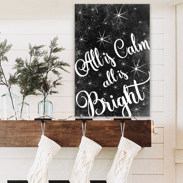 All is Calm All is Bright Sign - Etsy