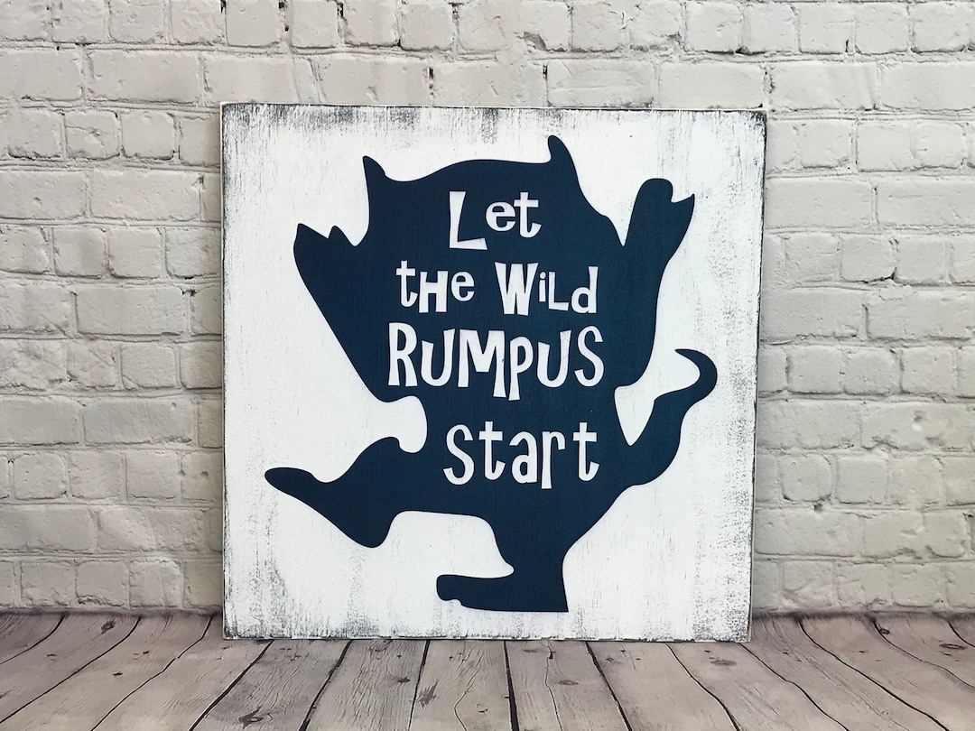 Let the Wild Rumpus Start Nursery Sign Where the Wild Things Are ...