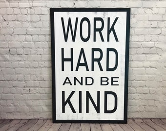 Hard Work Sign - Etsy