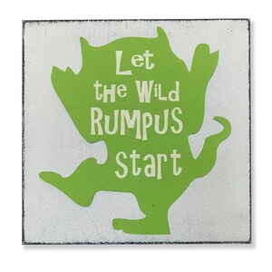 Let the Wild Rumpus Start Nursery Sign Where the Wild Things Are ...
