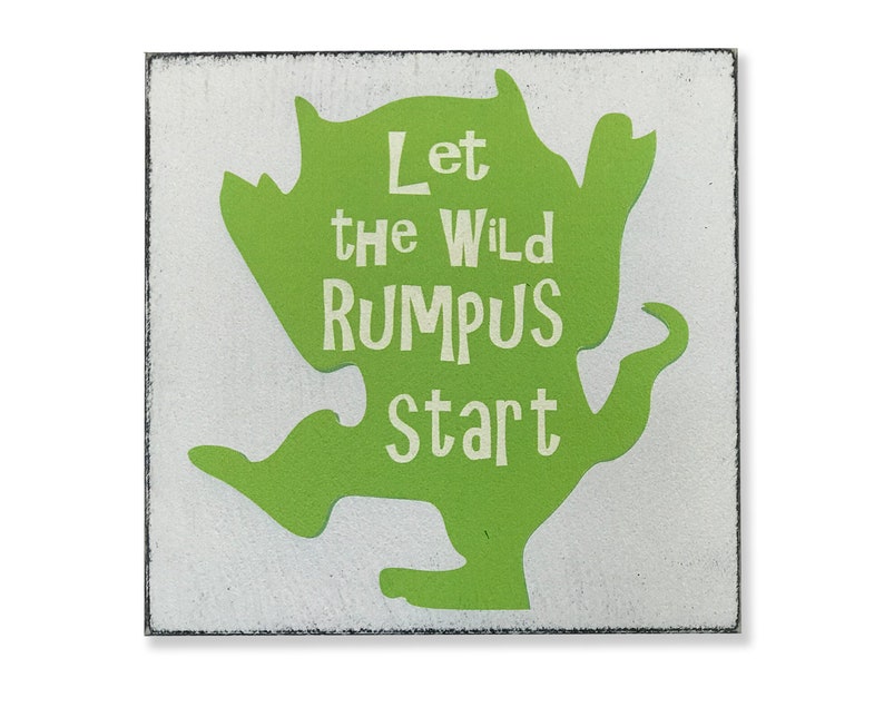 Let the Wild Rumpus Start Nursery Sign Where the Wild Things - Etsy