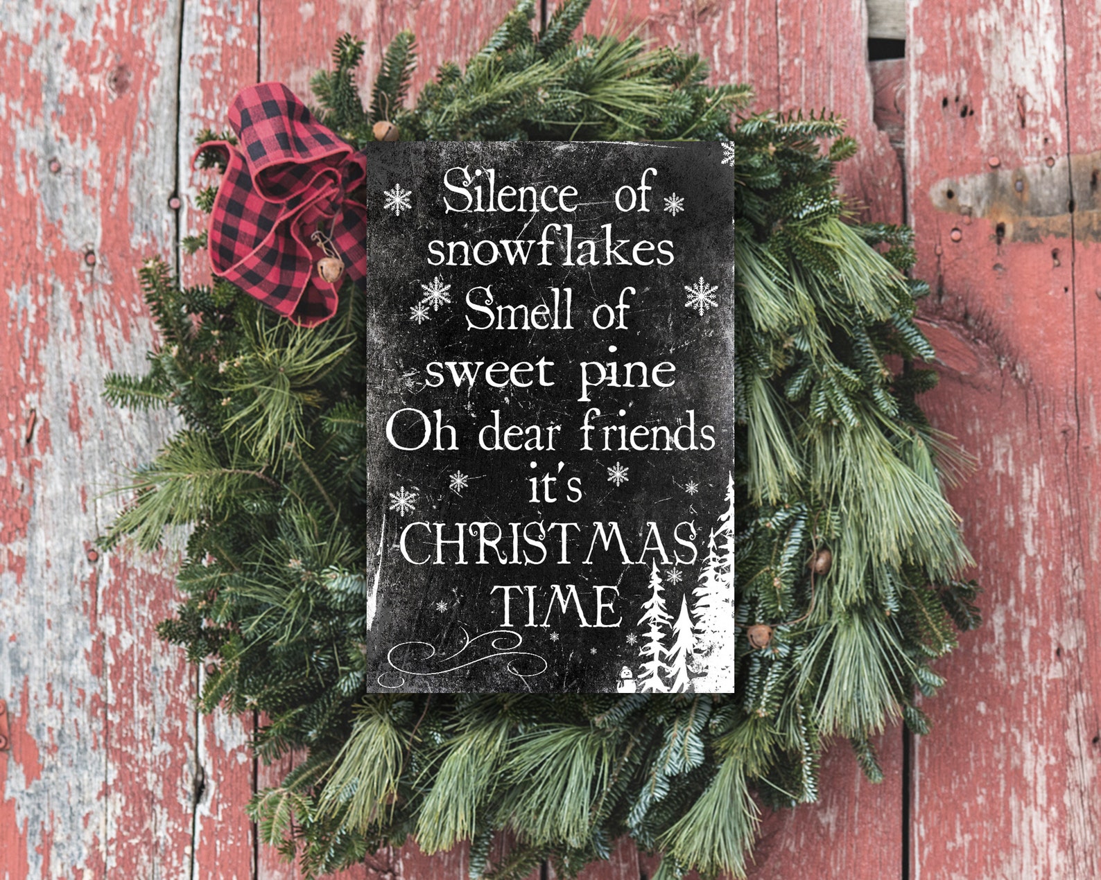 Silence of Snowflakes, Christmas Sign, Christmas Decor, Christmas ...