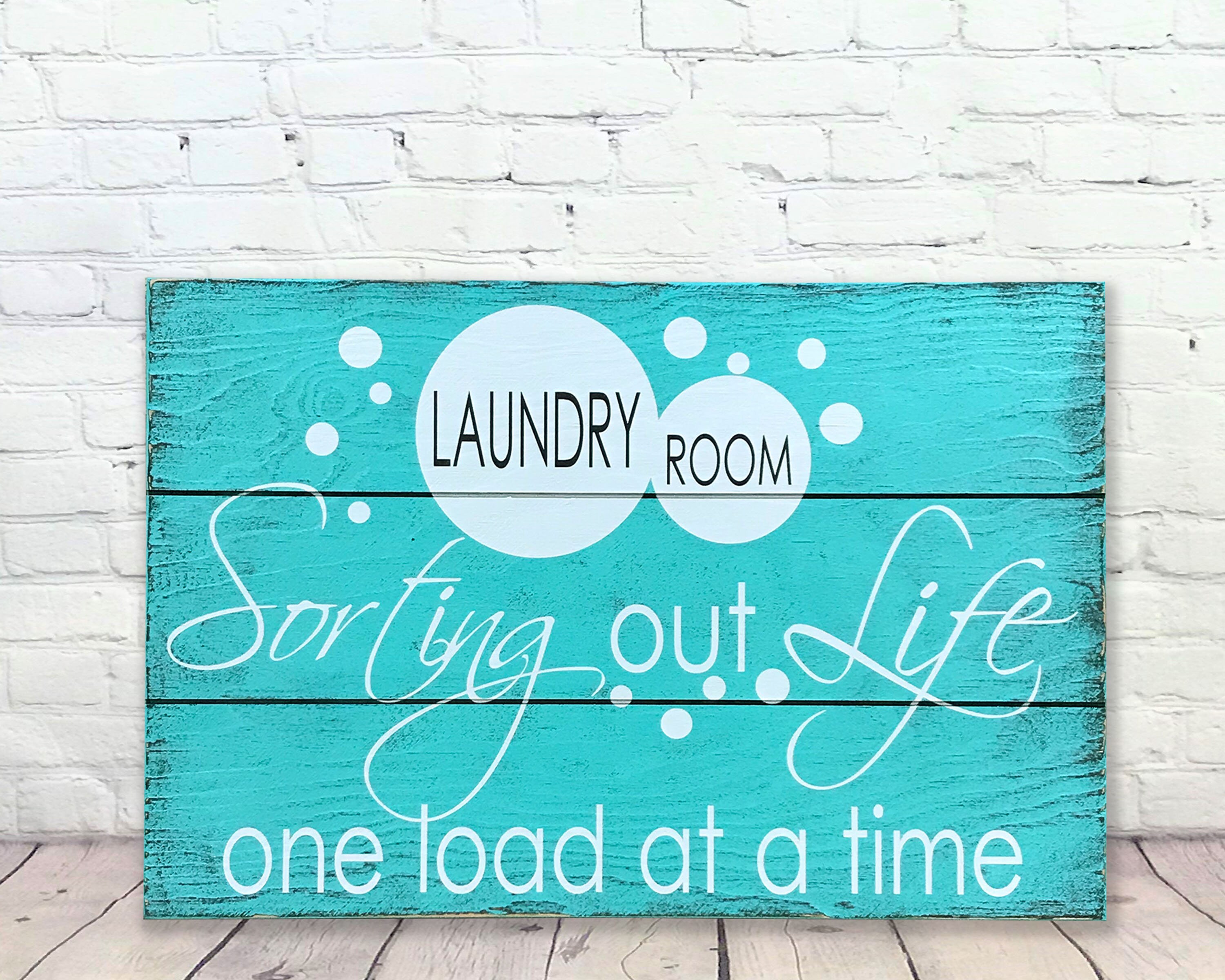 Laundry Sign Sorting Out Life Wood Sign Laundry Room | Etsy