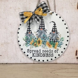 Spring Doorhanger | Summer Doorhanger | Gnome Doorhanger | Spread Seeds ...