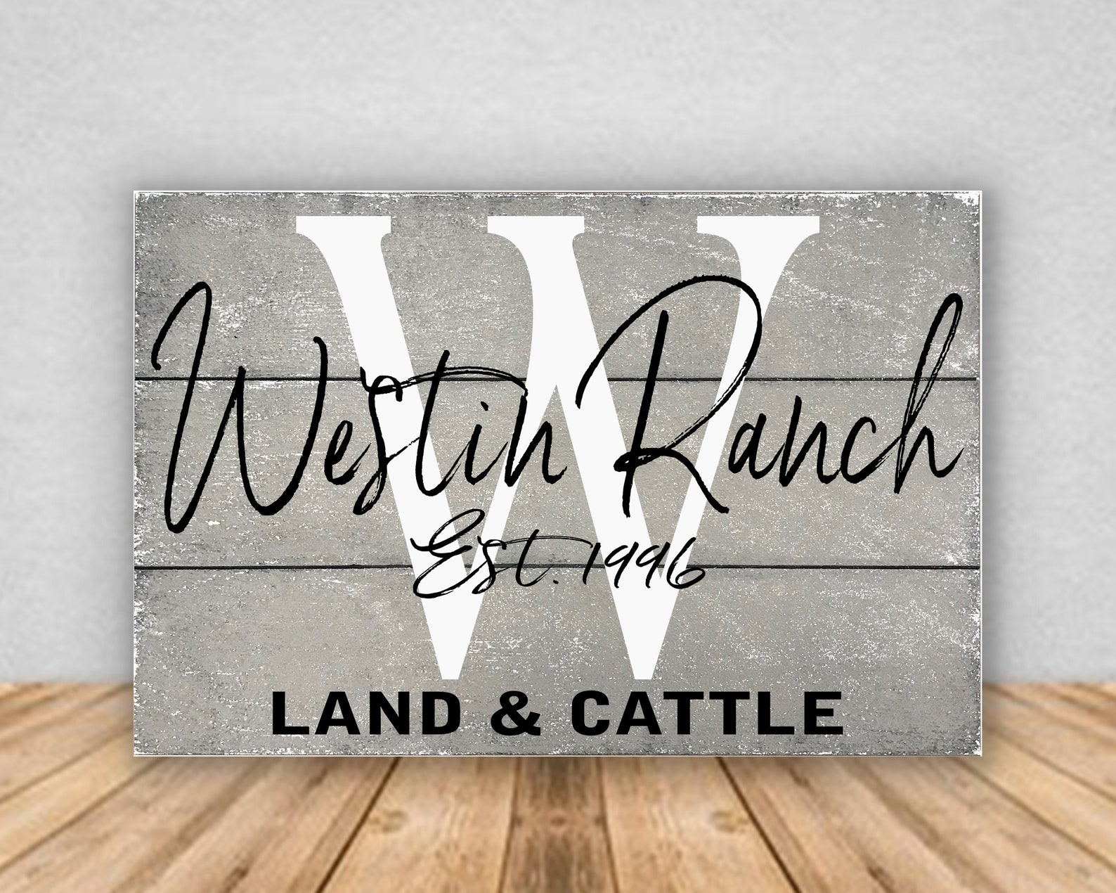 Ranch Home Decor Custom Name Sign Initial Sign - Etsy