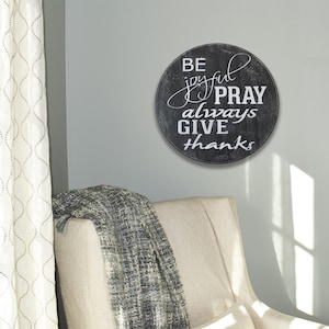 Christian Wall Art - Be Joyful Pray Always Give Thanks - Vintage ...
