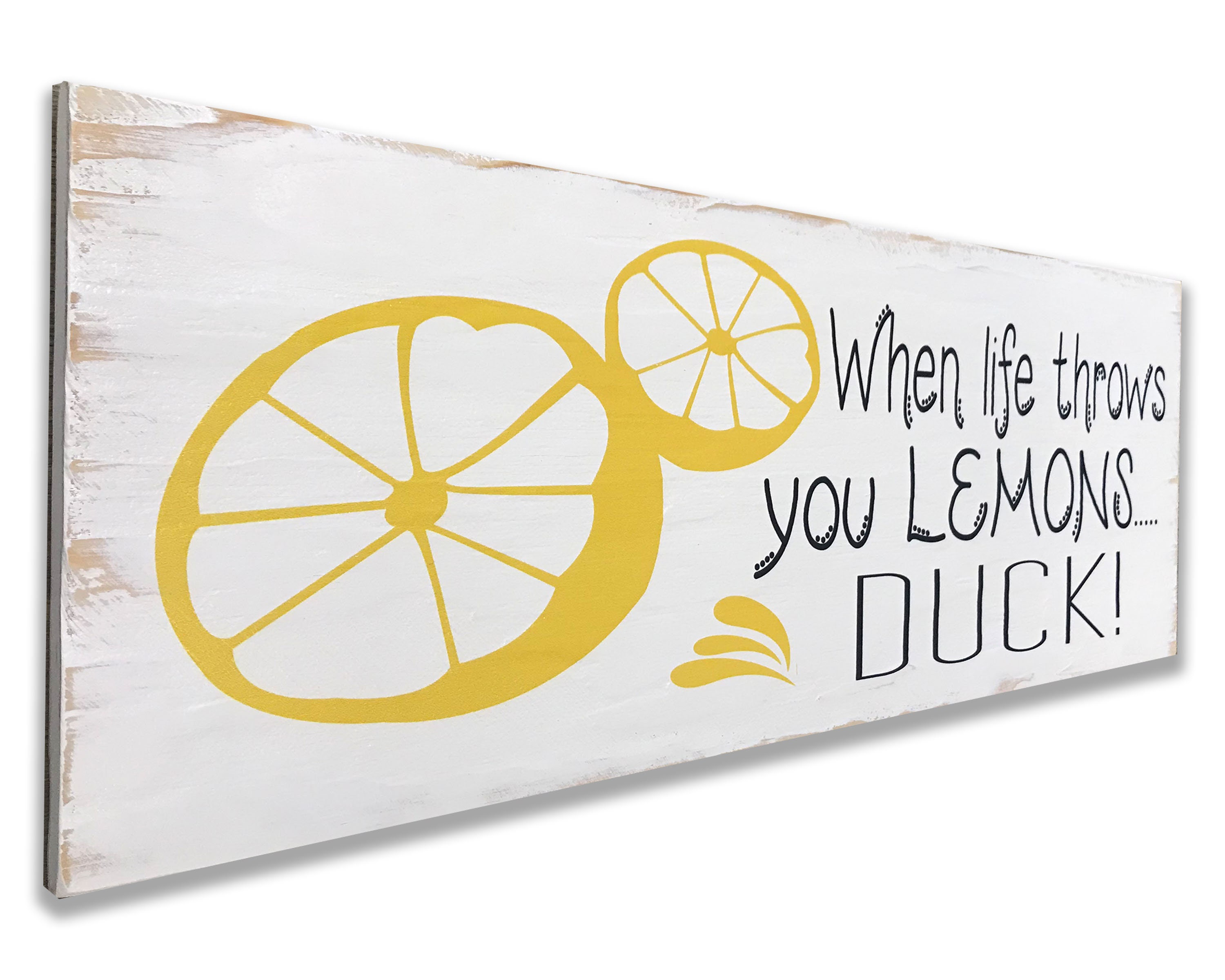 When Life Throws You Lemons - Wood Sign - Farmhouse Kitchen - Lemon ...