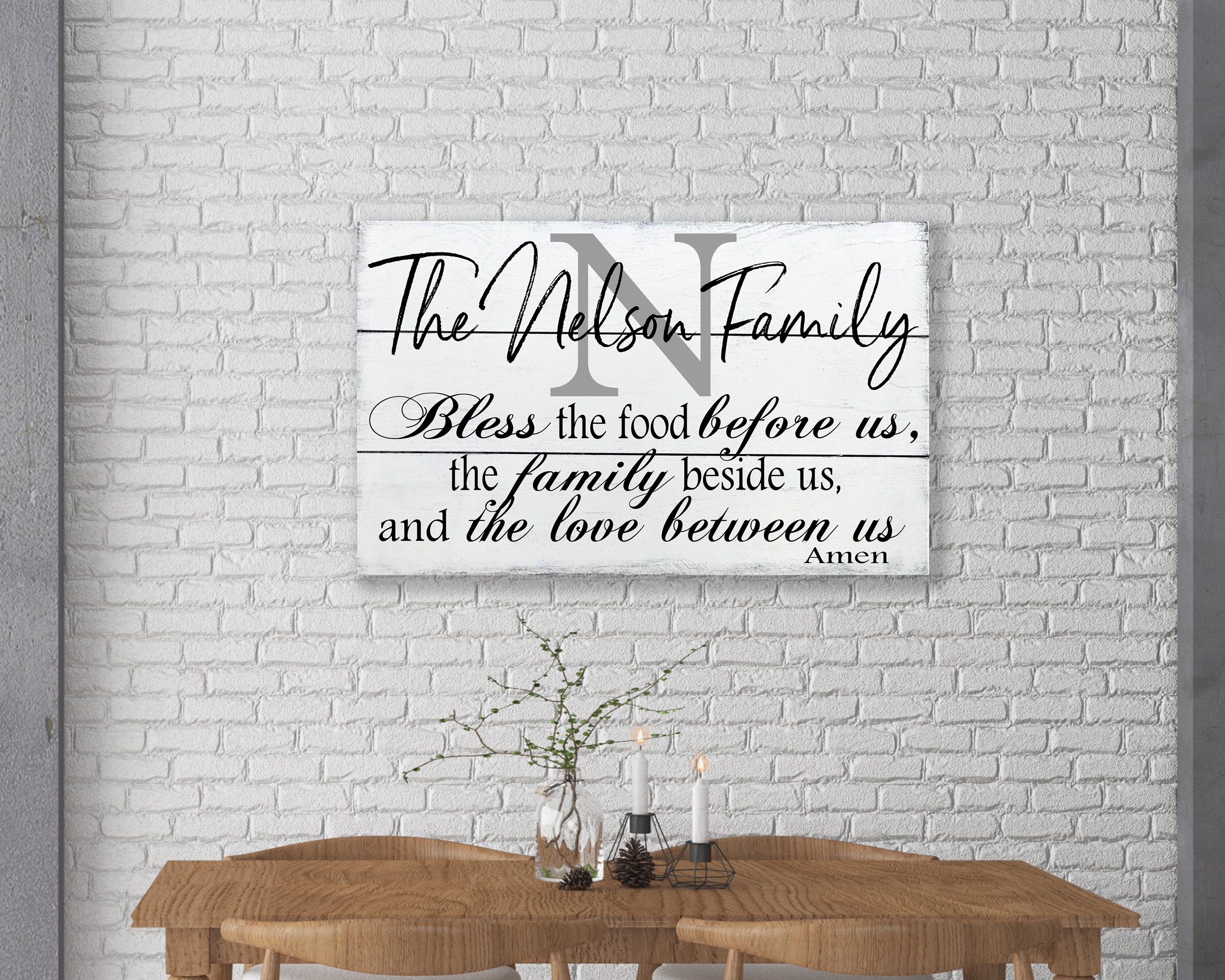 Personalized Family Name Sign Custom Sign Dining Room Decor - Etsy