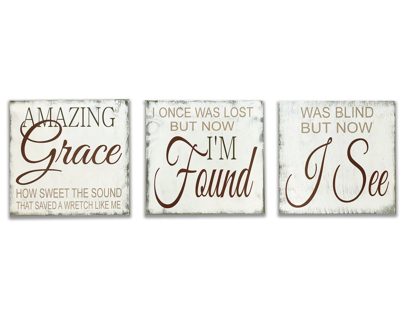 Rustic Christian Decor - Amazing Grace Sign - Wood Wallhanging ...
