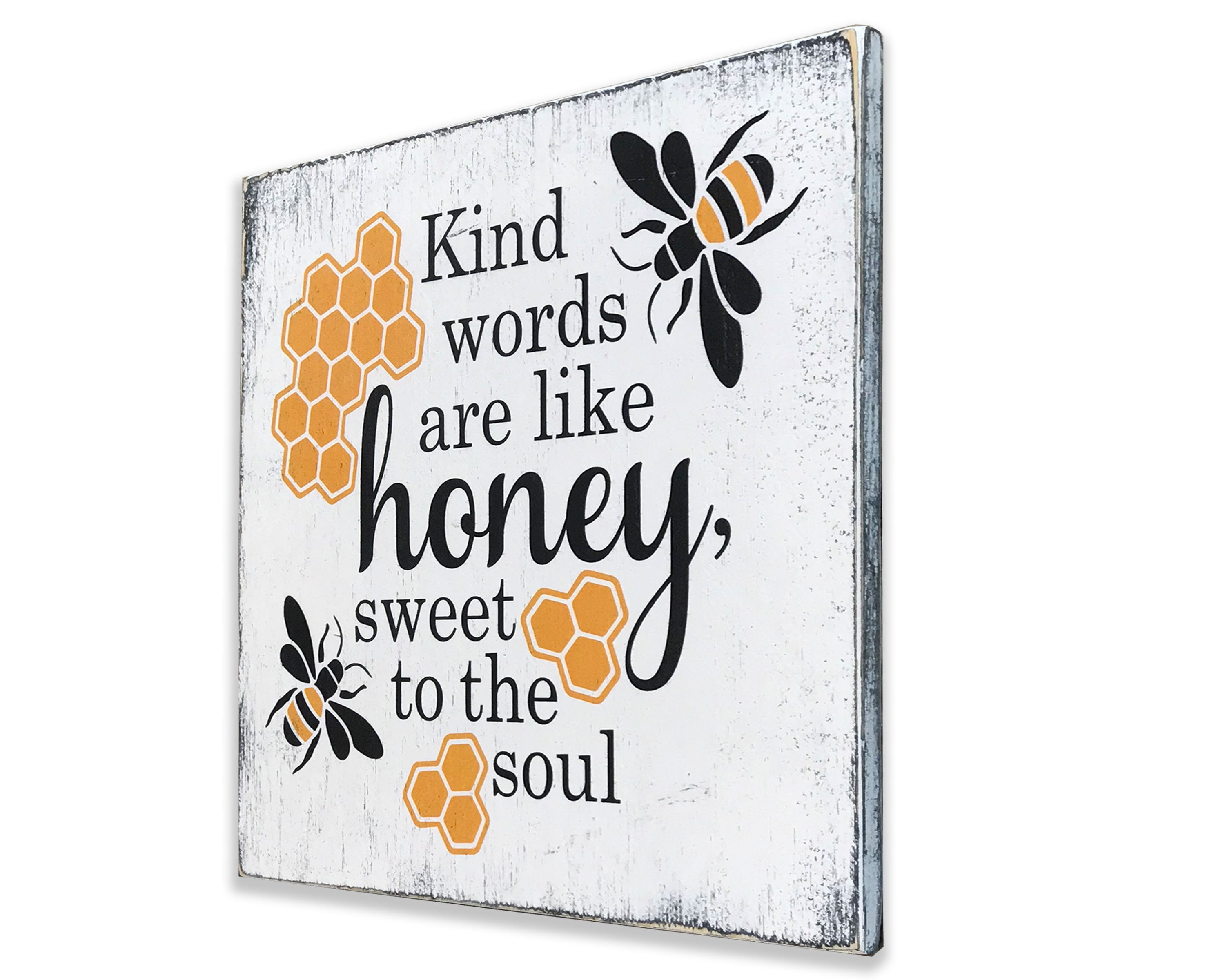 Bee Decor Bee Sign Kind Words Are Like Honey Farmhouse | Etsy