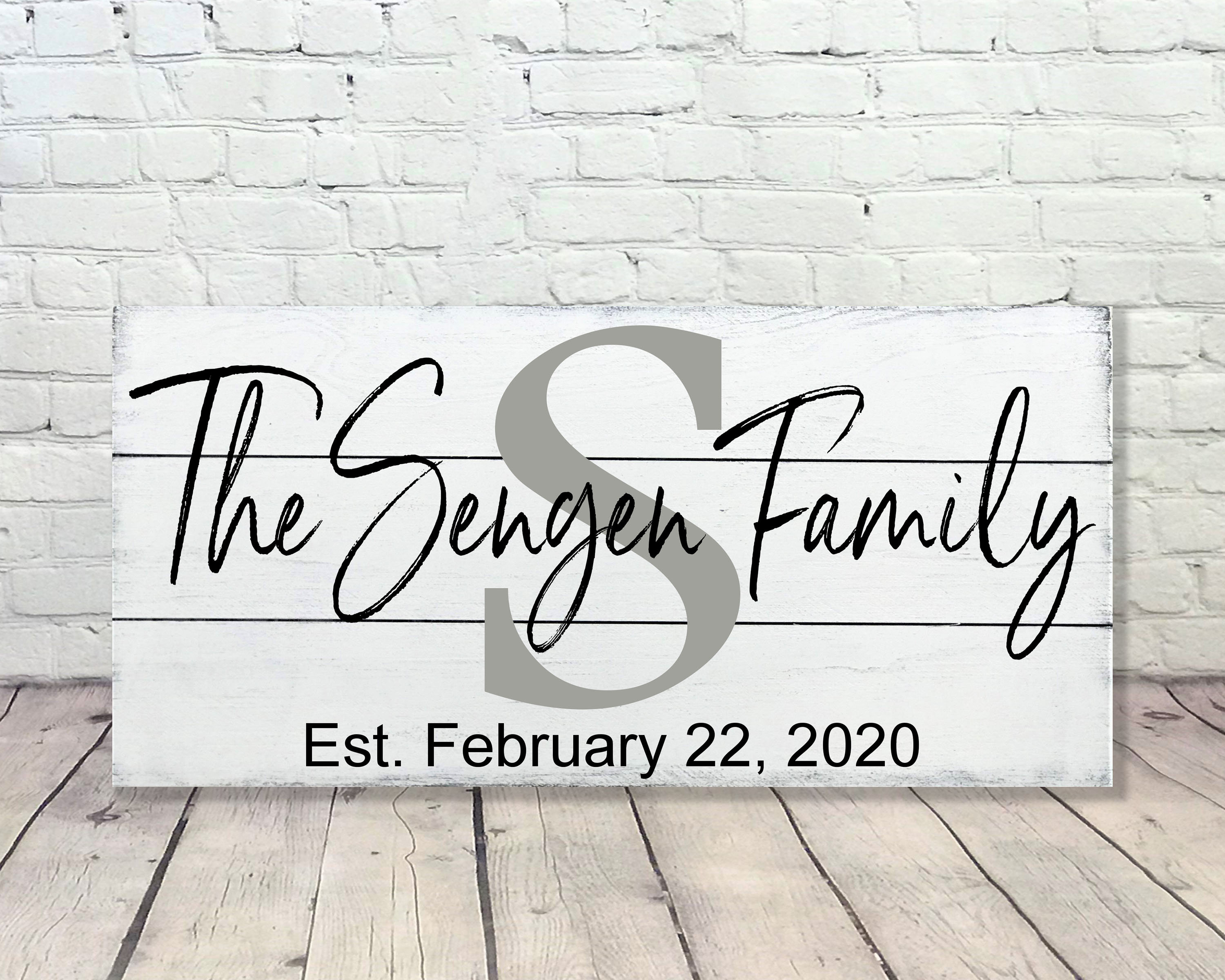 Family Name Sign - Initial Sign - Wood Sign - Wall Decor - Wedding Gift ...