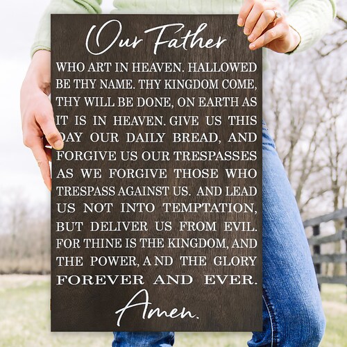 The Lord's Prayer Sign Our Father Sign Scripture Sign - Etsy