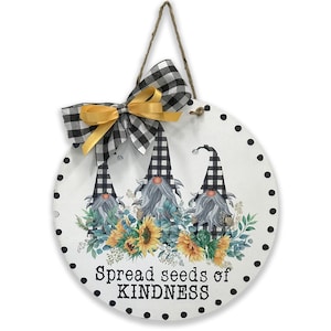 Spring Doorhanger | Summer Doorhanger | Gnome Doorhanger | Spread Seeds ...