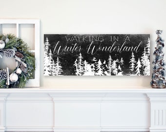 Walking in A Winter Wonderland Sign, Winter Wonderland, Christmas Sign ...