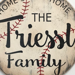 Baseball Sign - Home Sweet Home Sign - Custom Family Sign ...