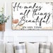 He Makes All Things Beautiful in His Time, Christian Wall Decor ...