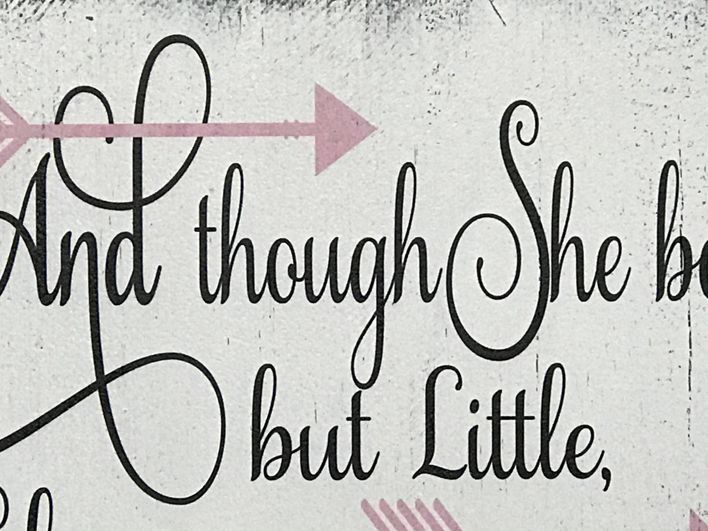 Girls Wall Art Nursery Wall Decor and Though She Be but Little | Etsy